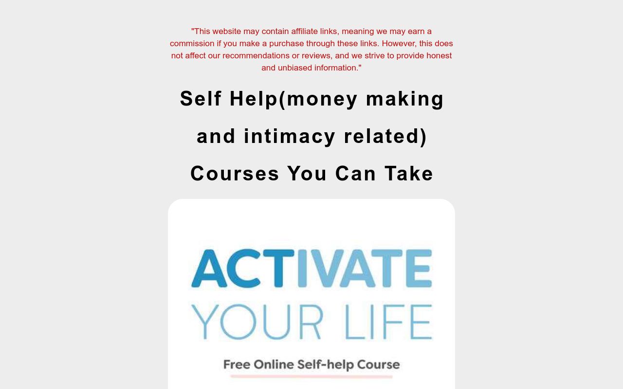 Self Help Courses